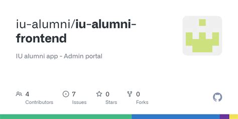 GitHub Iu Alumni Iu Alumni Frontend IU Alumni App Admin Portal