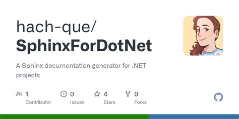 GitHub Hach Que SphinxForDotNet A Sphinx Documentation Generator For NET Projects