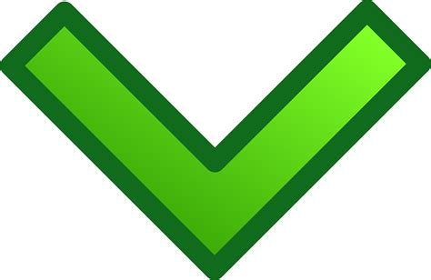 Clipart Green Single Arrows Set