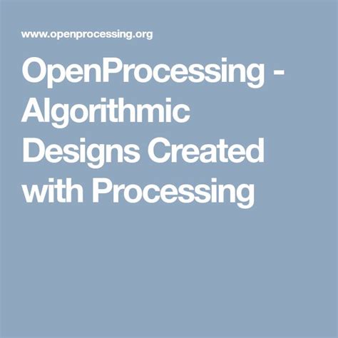 Openprocessing Algorithmic Designs Created With Processing Coding