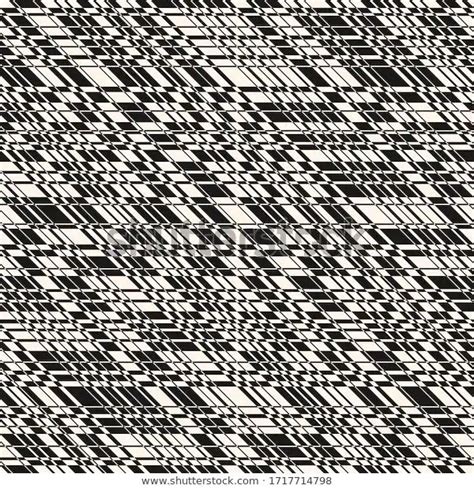 Vector Monochrome Seamless Pattern With Cross Lines Stripes And Grid