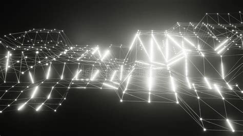 Animation Of Plexus Network From Heart Symbol On Colorful Background With Flowing Of Plexus