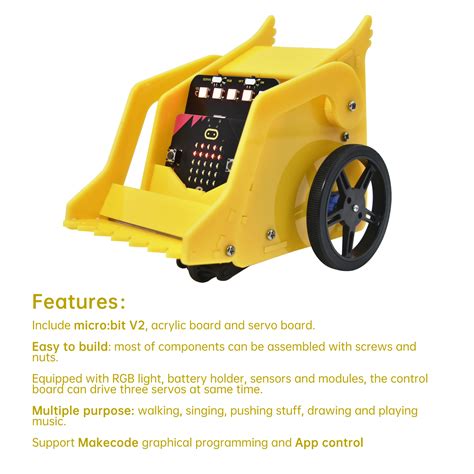 Keyestudio Micro Bit V Desk Bit Small Robot Smart Car For Microbit STEM Programming Car Kit