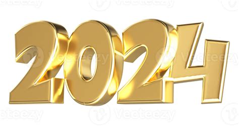 2024 New Year Gold Number Png 27256252 PNG