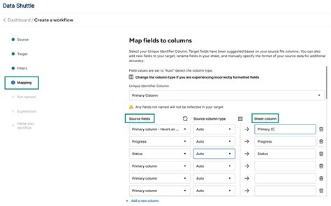 create an upload workflow in data shuttle smartsheet learning center