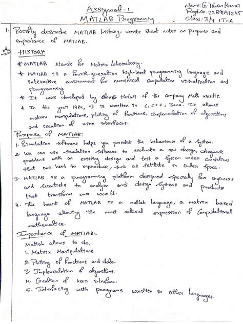 Matlab Assignment Pdf