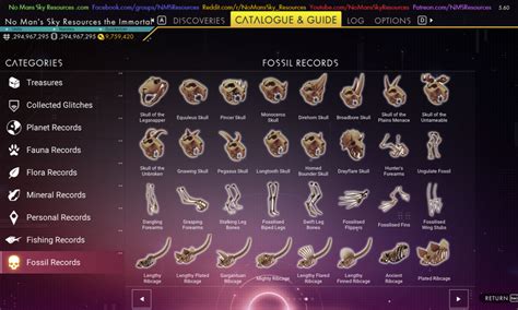 Assembling Fossil Displays No Mans Sky Resources