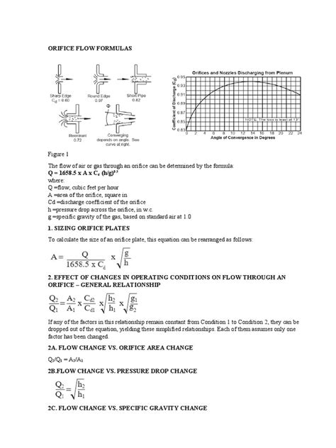 Orifice Flow Formulas Pdf Pressure Gases