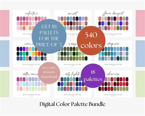 Procreate Color Palette BUNDLE PNG For Color Picking Palettes Colors IPad Color Swatches