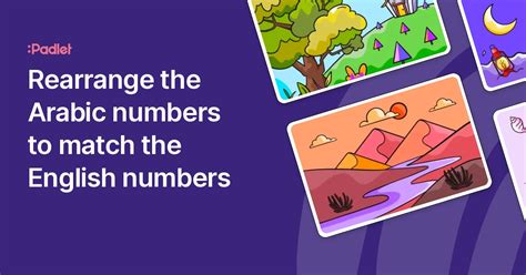 Rearrange The Arabic Numbers To Match The English Numbers