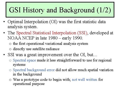 Introduction To Gridpoint Statistical Interpolation Gsi Build And
