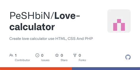 GitHub PeSHbiN Love Calculator Create Love Calculator Use HTML CSS And PHP