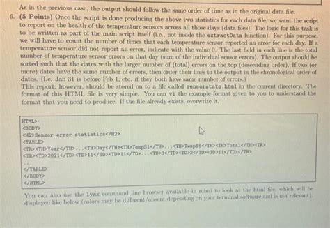 solved you will be writing a shell script wparser bash that