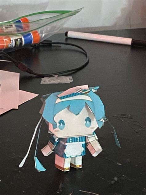 Mesmerizer Miku Papercraft Kertas Cara Menggambar Kreatif