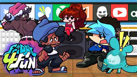 Friday Night Funkin Friday 4 Fun Mod All Songs Fnf Mods Youtube