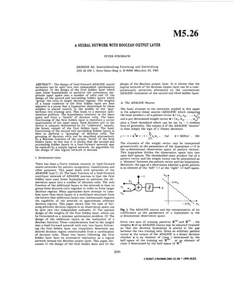 Pdf A Neural Network With Boolean Output Layer