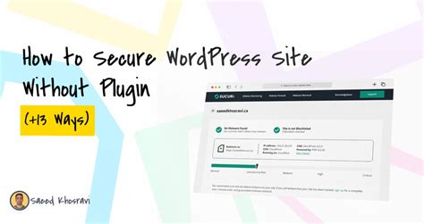 How To Secure Wordpress Site Without Plugin 13 Ways