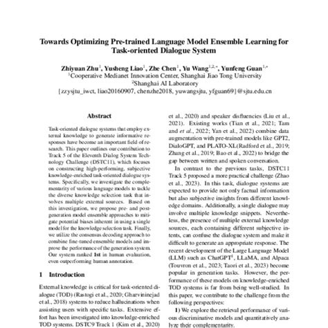 Towards Optimizing Pre Trained Language Model Ensemble Learning For Task Oriented Dialogue
