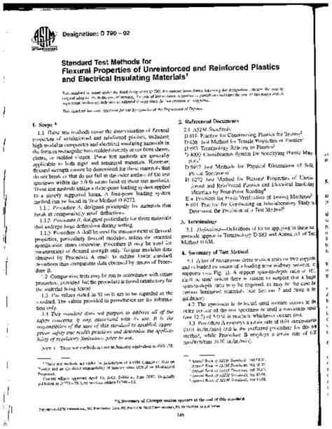 Pdf Standard Test Methods For Flexural Properties Of Unreinforced And
