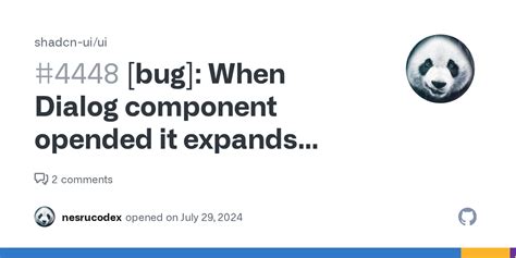 Bug When Dialog Component Opended It Expands Elements Below Dialog