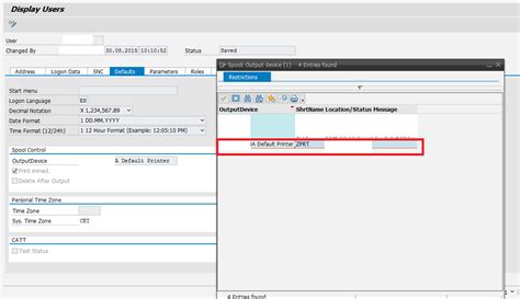 Solved Printer Output Device Within User Id Is Not Define Sap