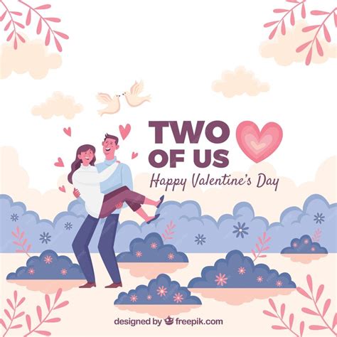 귀여운 발렌타인 배경 무료 벡터