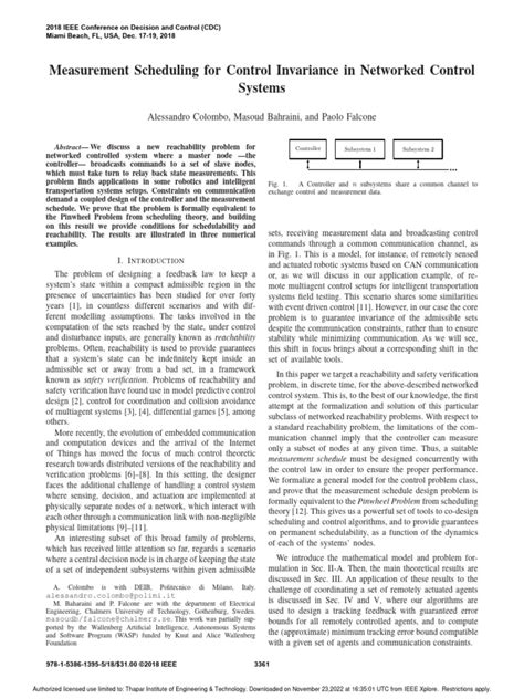 measurement scheduling for control invariance in networked control