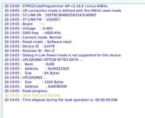 St Link V2 Update Error Unexpected Flash Size Stmicroelectronics
