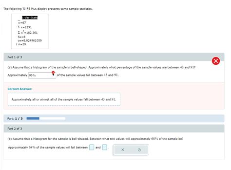 Solved The Following Ti 84 Plus Display Presents Some