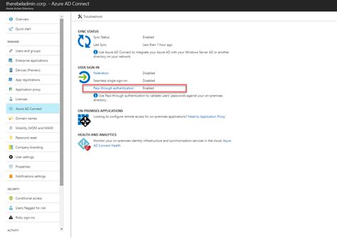 azure active directory pass through authentication rebeladmin