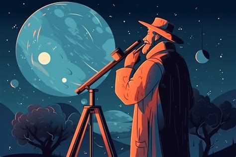 Premium AI Image Astronomer Discovering A New Celestial Object