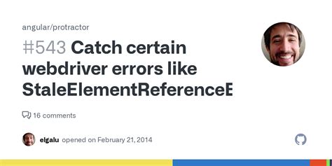 Catch Certain Webdriver Errors Like StaleElementReferenceError Issue