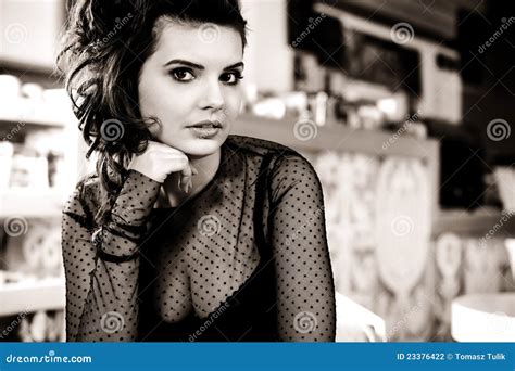 Charming Woman Stock Photo Image Of Enjoying Hair Evening