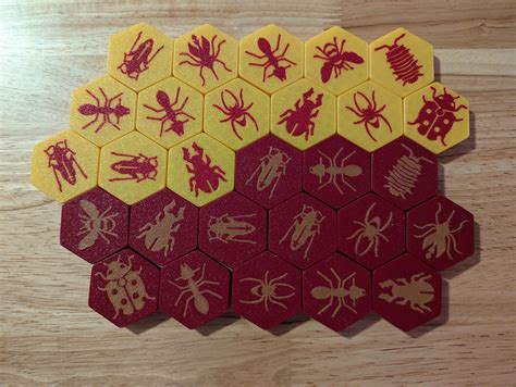 I Just Printed Hive Tiles For The Game Hive And I Like How The Yellow