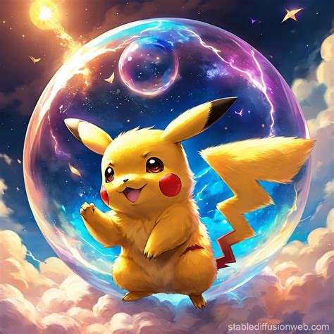 Pikachu Inside Pokeball Stable Diffusion Online