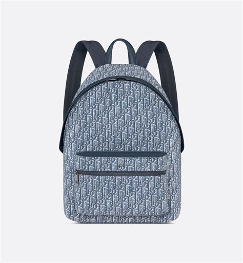 Rider Backpack Blue Dior Oblique Jacquard Dior