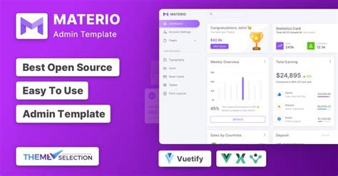 materio free vuetify vuejs laravel admin template r vuetifyjs