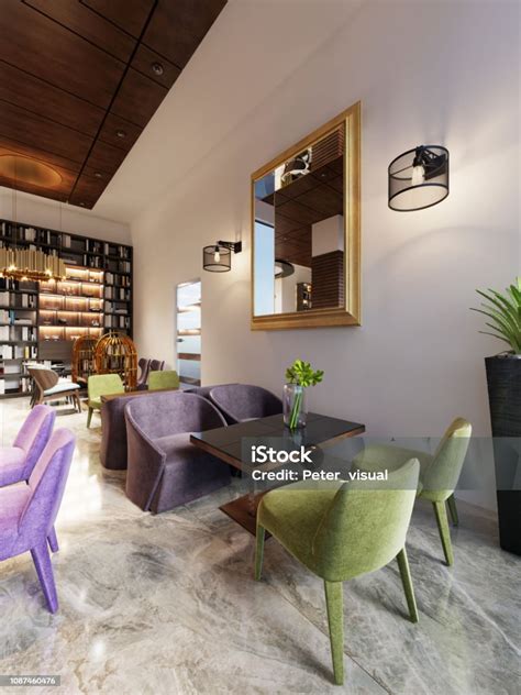 바 레스토랑 라이브러리와 최신 유행 디자인 및도 서와 함께 옷장에 현대 0명에 대한 스톡 사진 및 기타 이미지 0명 가구 건축 Istock
