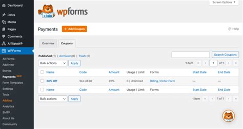 how to add a coupon code field to your wordpress forms