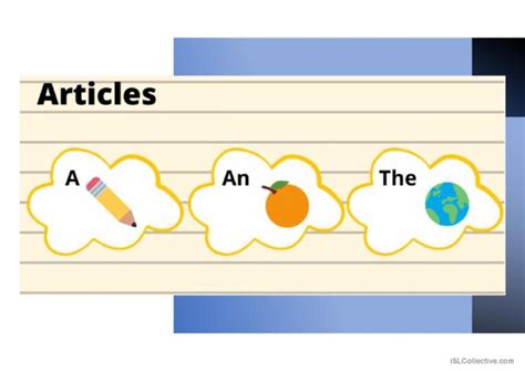 Articles Definite Indefinite Genera English Esl Powerpoints