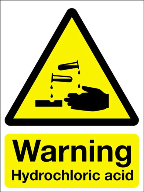 Warning Hydrochloric Acid Signs 2 Safety