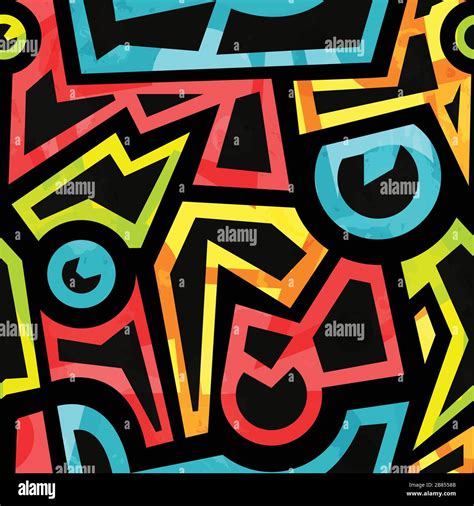 Funny Geometric Seamless Pattern Stock Vector Image Art Alamy