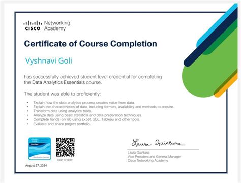 Dataanalystfresher Dataanalysttrainedfresher Ciscocertifieddataanalyst Learningjourney