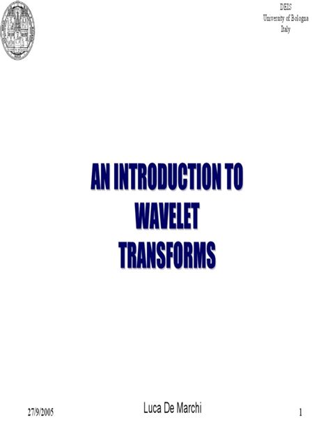Pdf Introduction To Wavelet Analysis Dokumentips