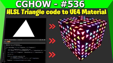 Hlsl Triangle Code To Ue4 Material Nodes Tutorial Download Files