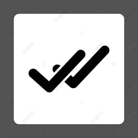 Validation Icon Tick Icon Black And White Vector Vector Tick Icon