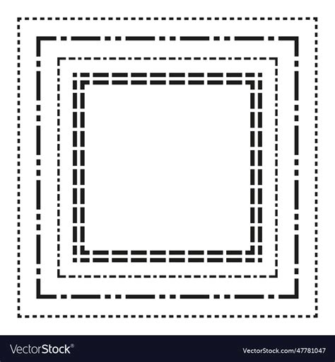 Dashed Line Squares Eps 10 Royalty Free Vector Image