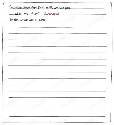 Solved The Function F Xto X 3 X 2 2x 7 Is Defined For X∈ R A Find The Coordinates Of The