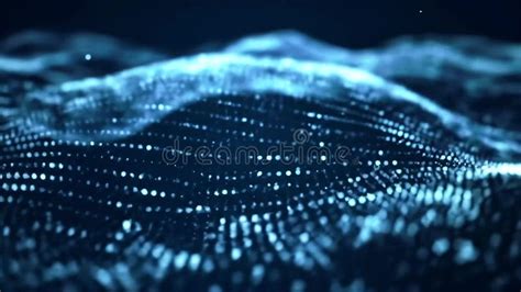 digital mesh particle wave ai data landscape loop stock footage video