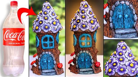 Diy Fairy House Lamp Using Plastic Bottle And Cement
